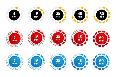 Premium Vector Timers Icon Set Timer And Stopwatch Icons Countdown Timer Collection