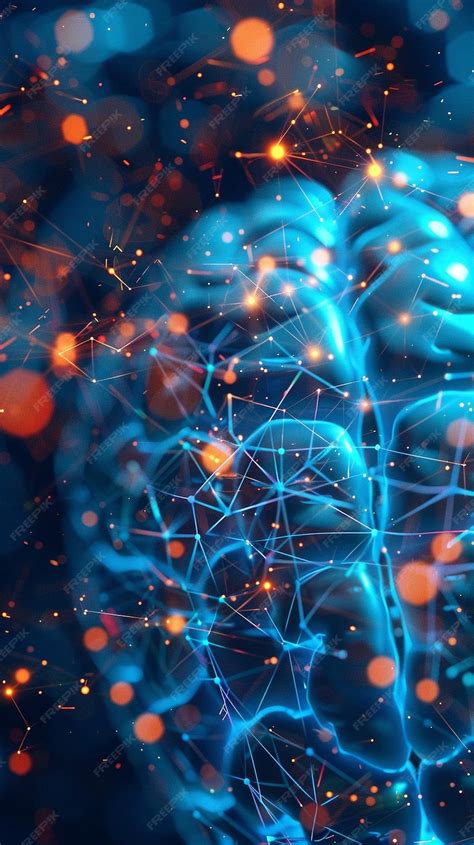 Abstract Digital Human Brain Neural Network Science Technology Concept Premium Ai Generated Image
