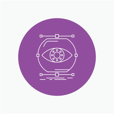Visualize Conception Monitoring Monitoring Vision White Line Icon