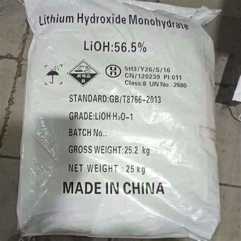 565 Lithium Hydroxide Monohydrate Liohh2o Cas 1310 66 3
