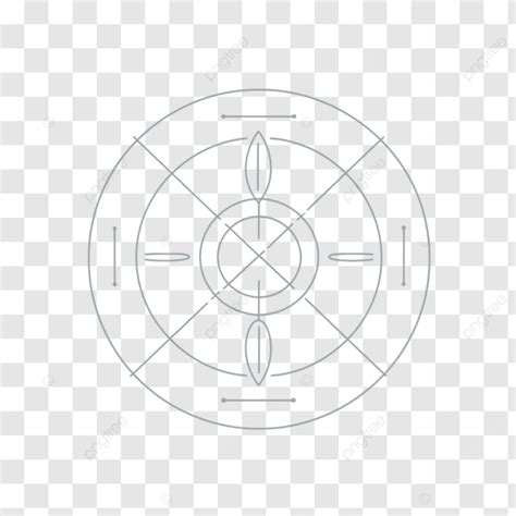 Centered Compass Circle On A Light Beige Background Vector Lineal Icon Hip Bold Line Png And