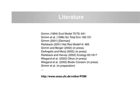 Ppt Towards Structurally Realistic Models Pattern Oriented Modelling
