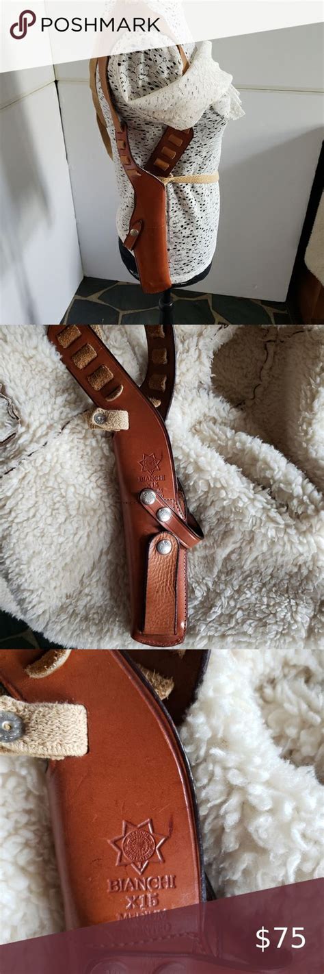 Bianchi X 15 Shoulder Holster Tan Cowhide Cowhide Leather Holster 15th Espadrilles Strap