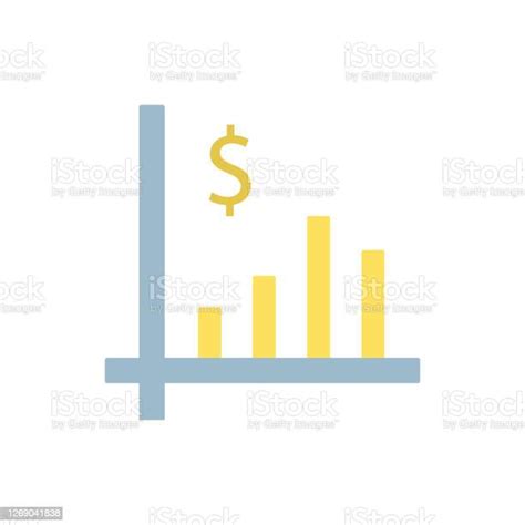 돈 손실 차트 달러 아이콘 Ui 및 Ux 웹 사이트 또는 모바일 응용 프로그램에 대한 경제 아이콘의 간단한 색상 벡터 요소 개념에 대한 스톡 벡터 아트 및 기타 이미지