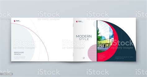 최소한의 빨간색 기하학적 디자인으로 가로 커버 수평 브로셔 플라 카드 보고서 포스터 전단지 배너 등에 대한 현대적인 추상적 인 배경 Eps10 벡터 템플릿 풍경에 대한 스톡