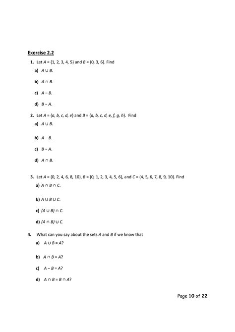 Sets Functions Sequences Exercises Pdf Physics Science