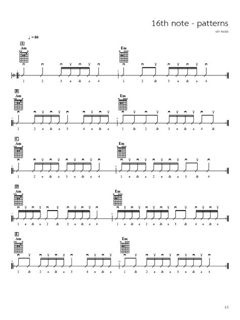 16th Note Patterns Pdf