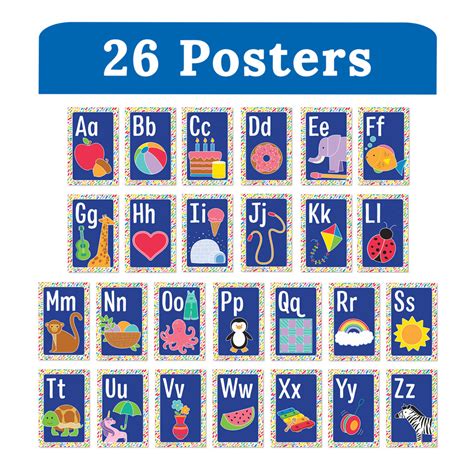 Grade Pk 2 Mini Posters Alphabet Cards Poster Set