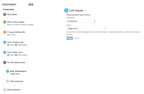 solved how to cascade blocks on tasks generated on epic