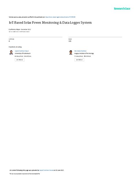 Io T Based Solar Power Monitoring Data Logger System Final