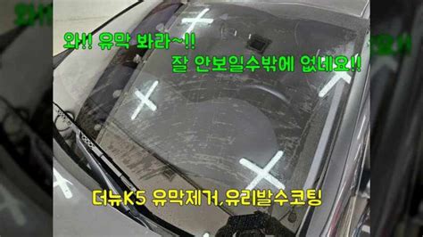 비가 너무 마니 오네 더뉴k5 자동차유막제거유리발수코팅 네이버 블로그