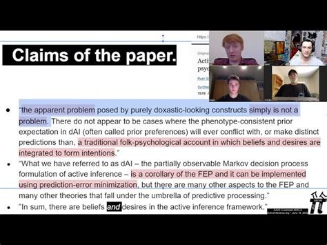 Actinf Livestream 046 0 ~ Active Inference Models Do Not Contradict