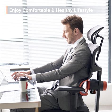 Висок клас ергономичен офис стол със стабилна конструкция настройваща се лумбална опора