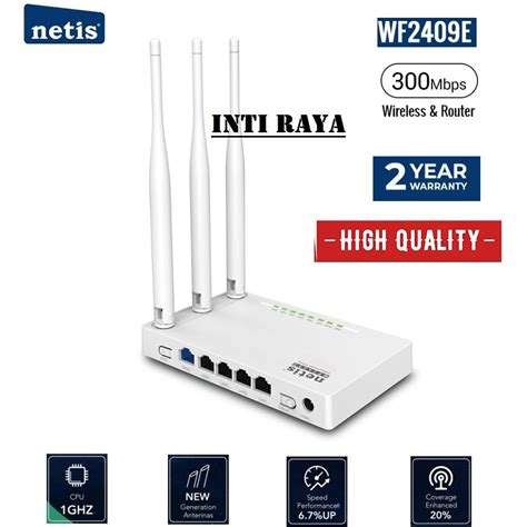 Jual Netis Wf2409e 300mbps Smart Wireless Router 3 Antena Shopee Indonesia