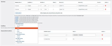 Conditional Shipping Rates Woocommerce Marketplace