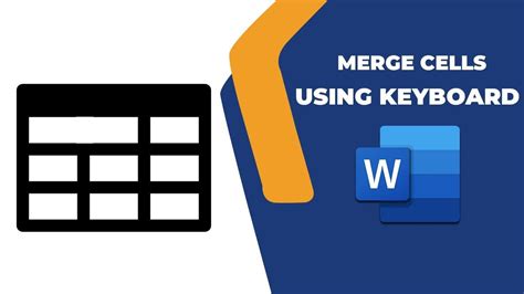 How To Merge Cells In Word Using Keyboard Words Cell Keyboard