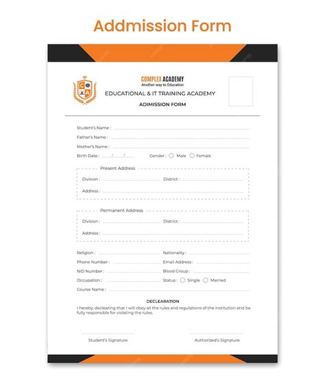 Premium Vector Vector Admission Form Illustration Of Application Form