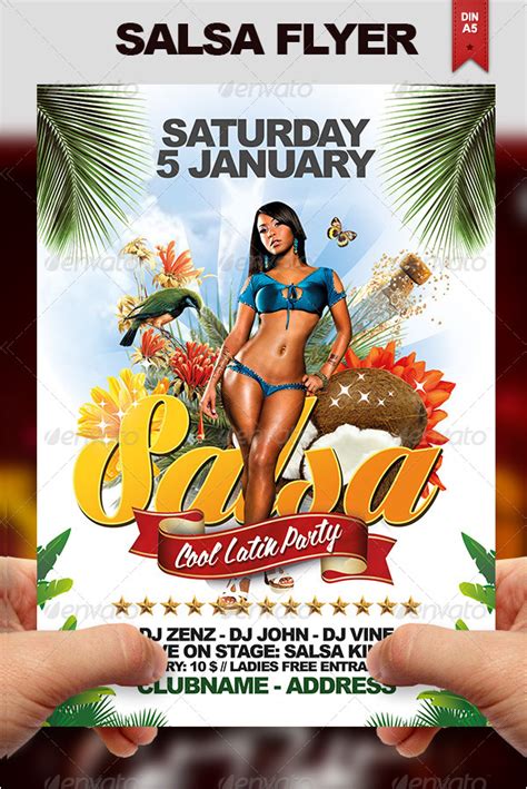Salsa Flyer Templates Free And Premium Psd Illustrator Formats