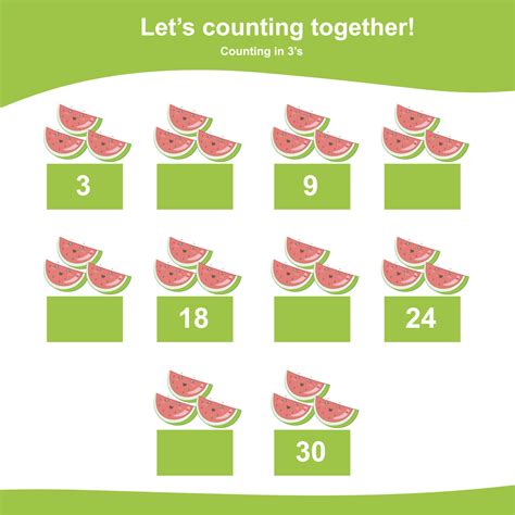 Mathematic Counting Worksheet Math Activity Count And Write The Missing Numbers Math