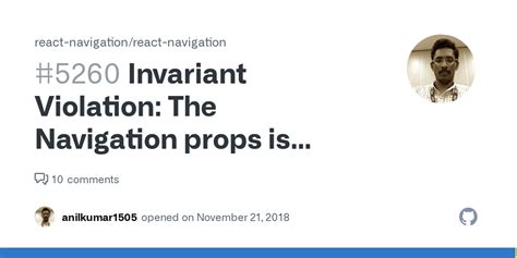 Invariant Violation The Navigation Props Is Missing For This Navigator In React Navigation