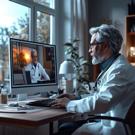 Highresolution Ai Image Of A Telemedicine Consultation With Virtual