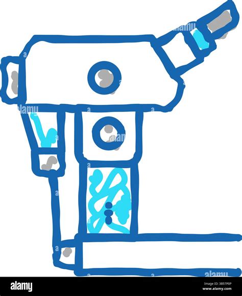 Laboratory Digital Microscope Icon Doodle Illustration Stock Vector Image And Art Alamy