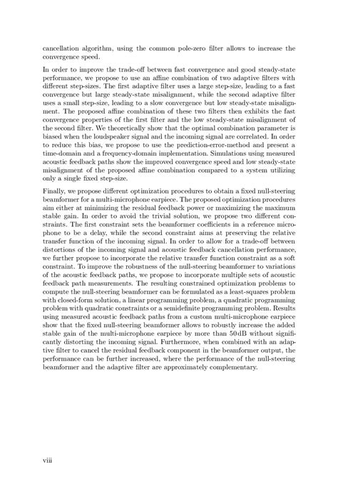 Robust Feedback Cancellation Algorithms For Single And Multi Microphone Hearing Aids Eurasip