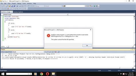 Em Build Chương Trình C Bị Lỗi Missing Function Header