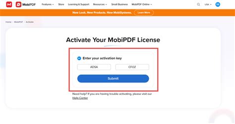 Activate Your MobiPDF Lifetime License MobiSystems