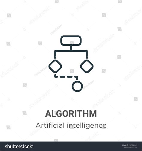 Algorithm Outline Vector Icon Thin Line Stock Vector Royalty Free 1585043107 Shutterstock