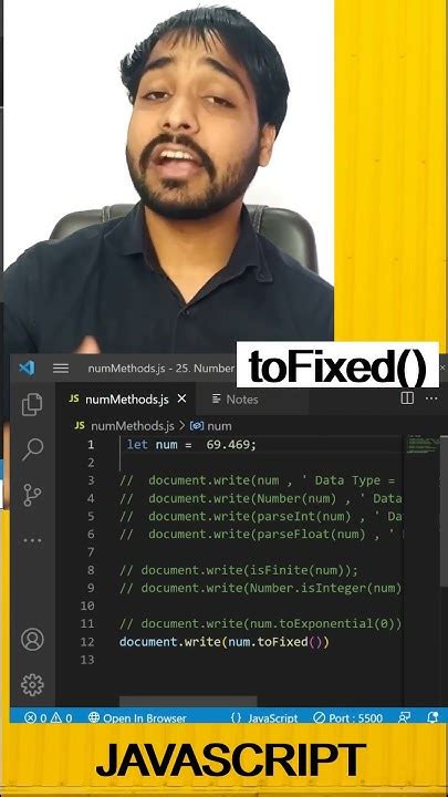 Tofixed Method In Javascript Youtube