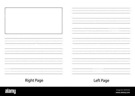 Primary Notebook Pages Paper Grid Background Vector Eps Stock Vector Image Art Alamy