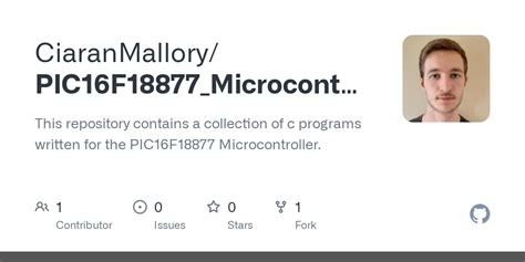 github ciaranmallory pic16f18877 microcontroller this repository