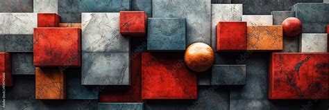 3d Objects Wrapped 2d Textures Abstract Poster Where Highly Detailed 3d