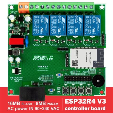 【hot Demand】 Esp32 4 Relay Controller Board For Wi Fi Bluetooth