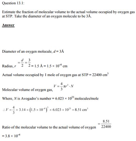 Physics Numerical For Class 11 Chapter 13 Kinetic Theory