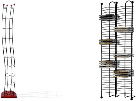 Brandclub Atlantic Wave Wire Cd Tower Hold 110 Cds In Steel And