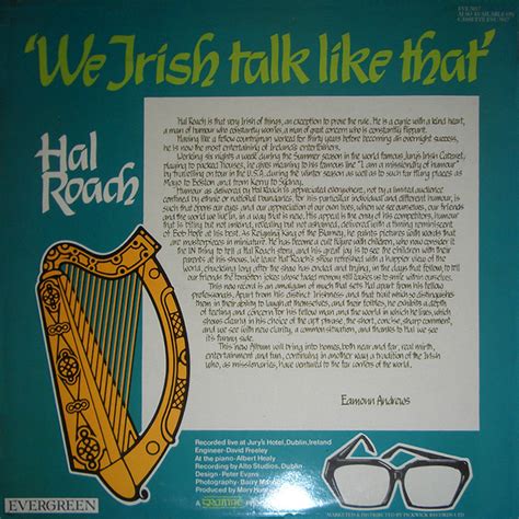 Vintage Stand Up Comedy Hal Roach We Irish Talk Like That 1982 Ireland