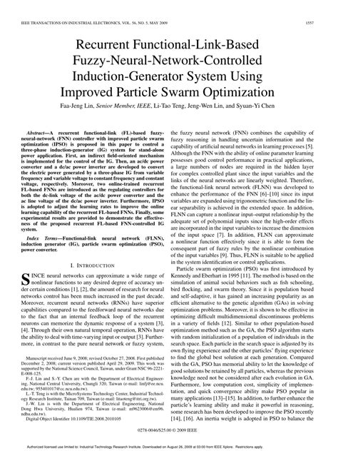 pdf recurrent functional link based fuzzy neural network controlled
