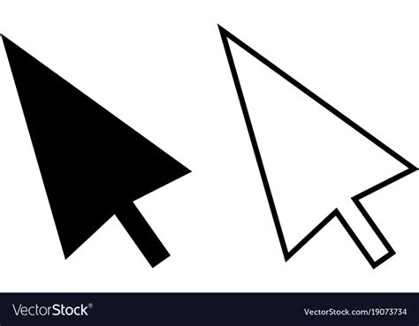 Computer Mouse Click Pointer Cursor Arrow On Vector Image