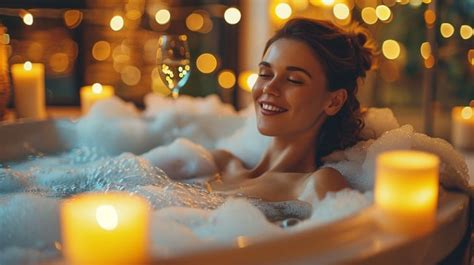 Free Serene Bathtub Relaxation Image Relaxation Tranquility Bathtub