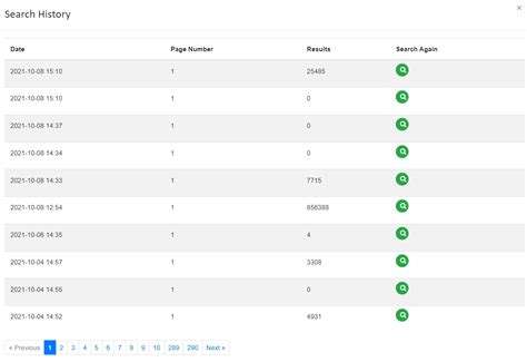 Search History Search Filter Wiki Help
