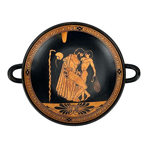 Man With A Boy Homosexual Love Gay Kylix Ancient Greek Pottery Ebay
