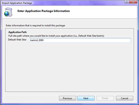 installing kartris using microsoft web deployment tool