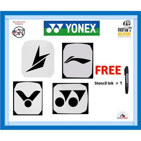 Ready Stock And Ship From Malaysia🚐 Badminton Racket Logo Card Stencil Card Yonex Lining