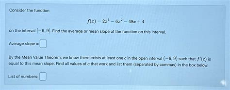 Solved Consider The Functionf X 2x3 6x2 48x 4on The
