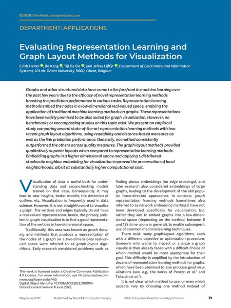 Evaluatingrepresentationlearningandgraphlayoutmethodsfor
