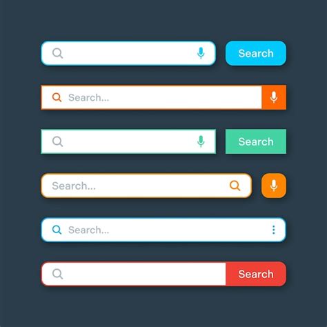 Premium Vector Colorful Search Bar Templates Internet Browser Engine