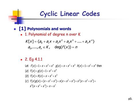 Ppt Cyclic Linear Codes Powerpoint Presentation Free Download Id