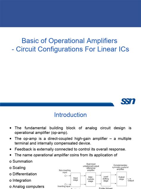 Basic Of Operational Amplifiers Pdf Operational Amplifier Amplifier